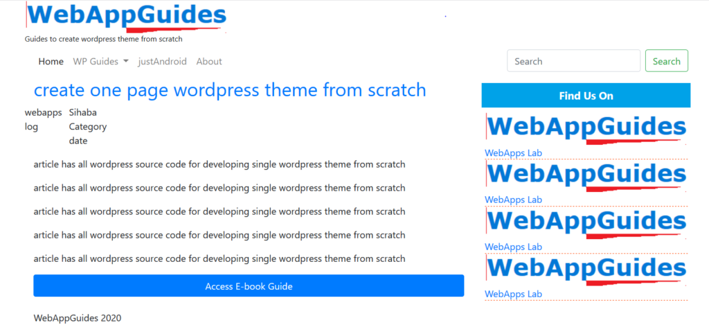 Create Responsive WordPress Theme From Scratch – Part II | WebAppsGuides
