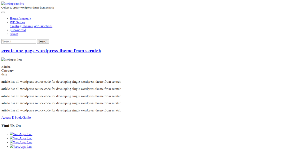 Create Responsive WordPress Theme From Scratch – Part II | WebAppsGuides